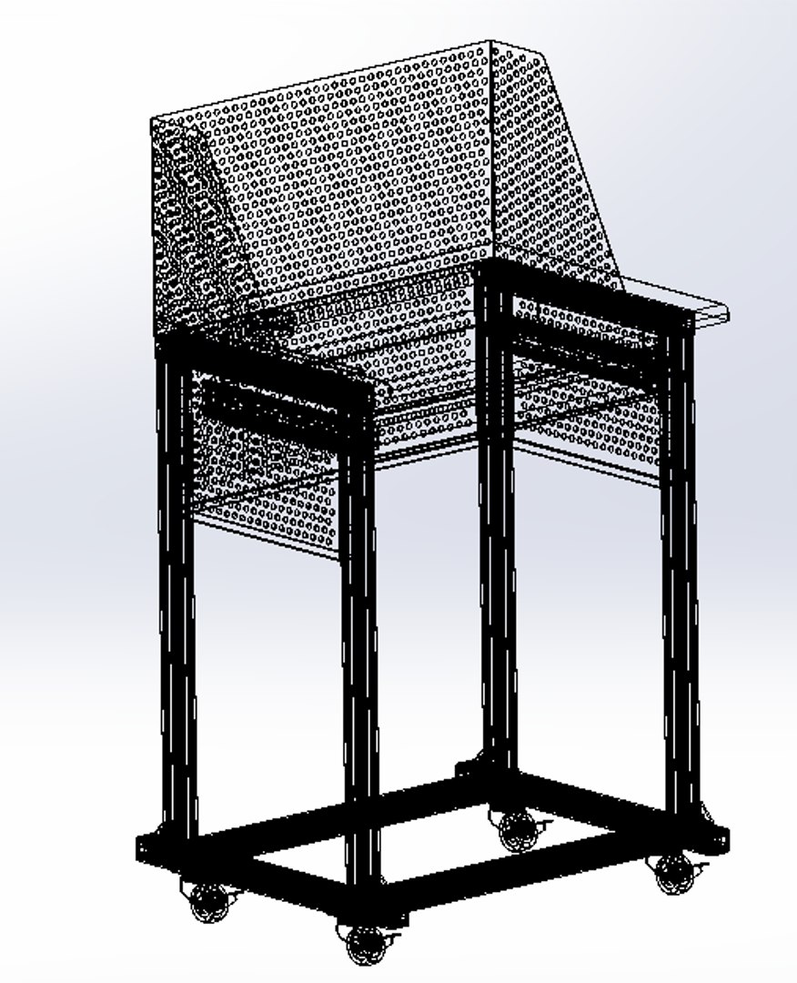 3D Model Aluminum Computer Desk - TurboSquid 1436847