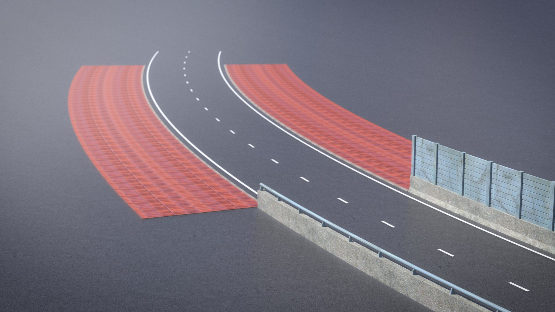 TW Street Dual Lanes 03 3D Model - TurboSquid 2337208