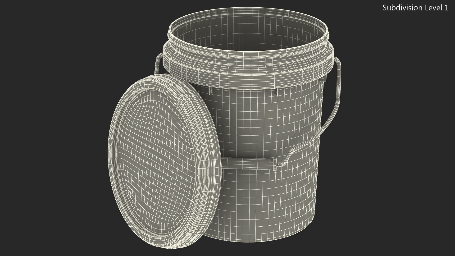 Plastic bucket 5l lid 3D model - TurboSquid 1637371