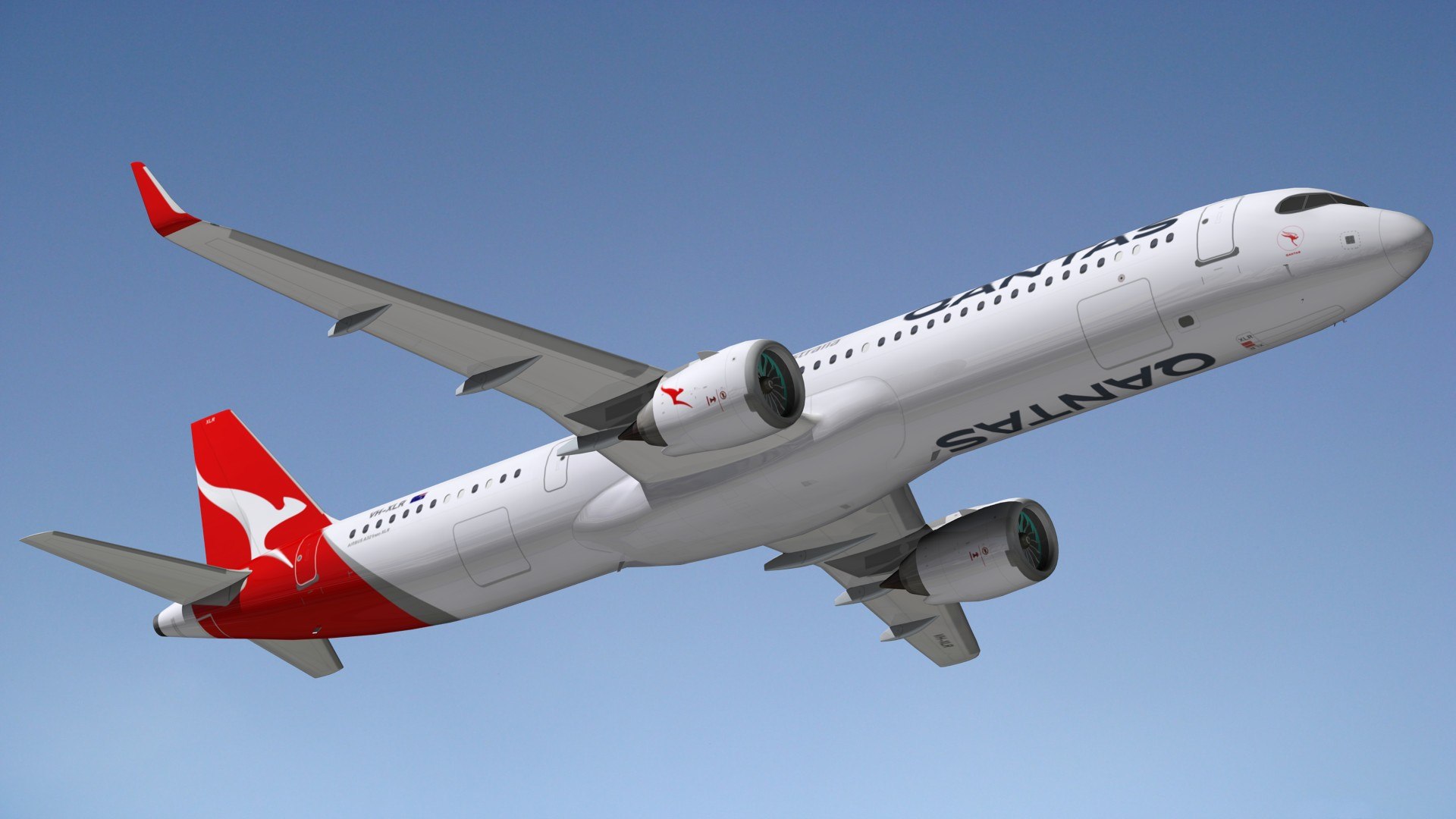 A321 Neo XLR Qantas Model - TurboSquid 2132647