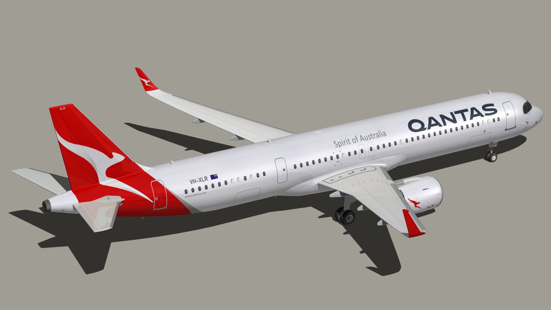 A321 Neo XLR Qantas Model - TurboSquid 2132647
