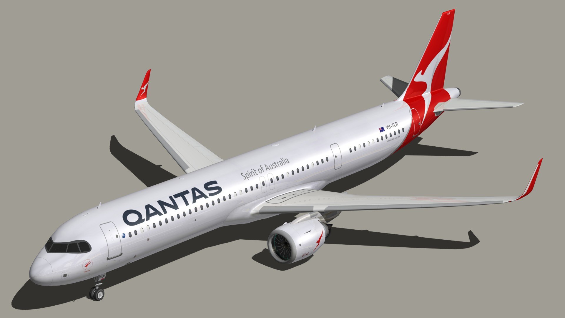 A321 Neo XLR Qantas Model - TurboSquid 2132647