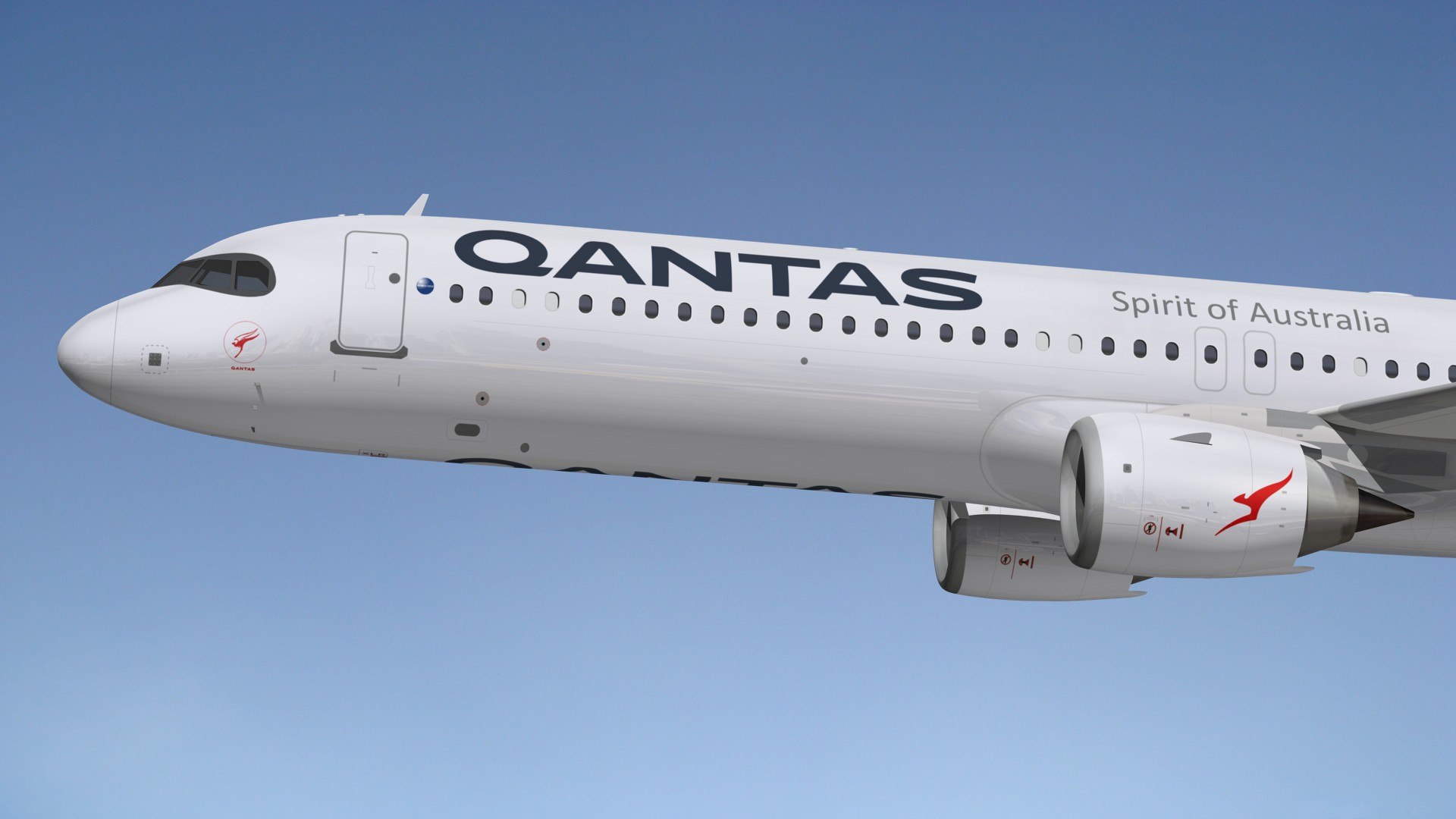A321 Neo XLR Qantas Model - TurboSquid 2132647