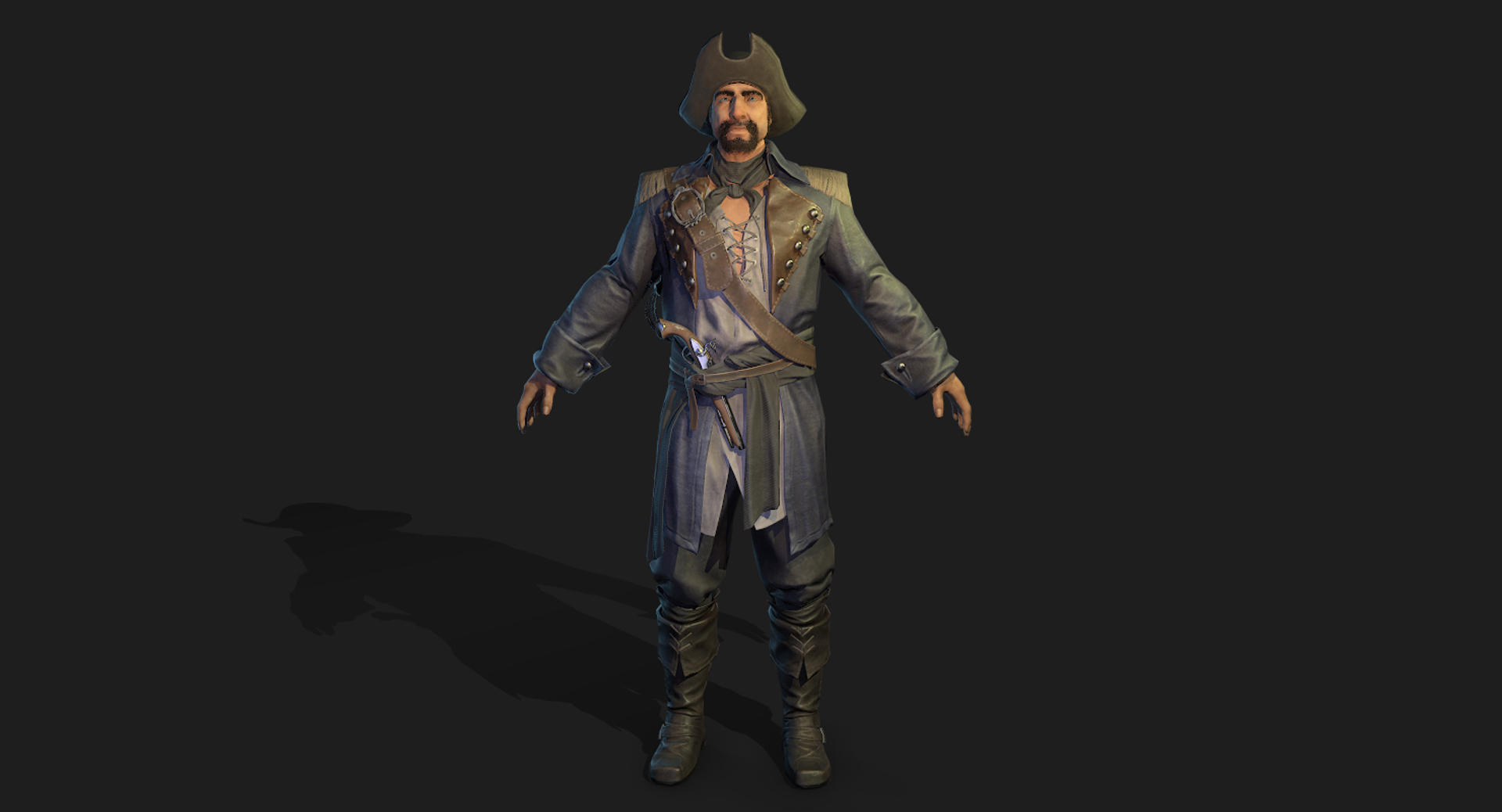 3D Real-time Pirate Lord-2 Rigged - TurboSquid 1216606