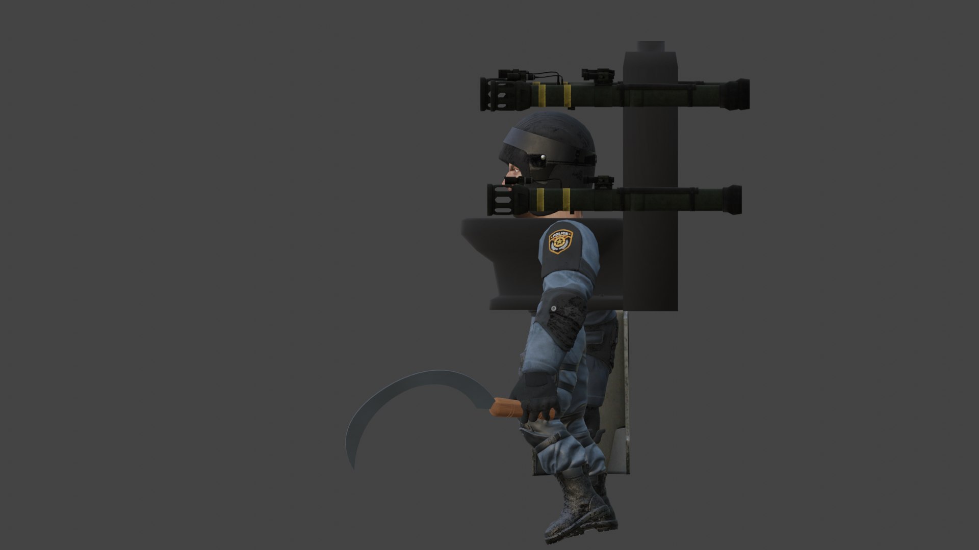 Swat Mutant Police Toilet 3D - TurboSquid 2270594
