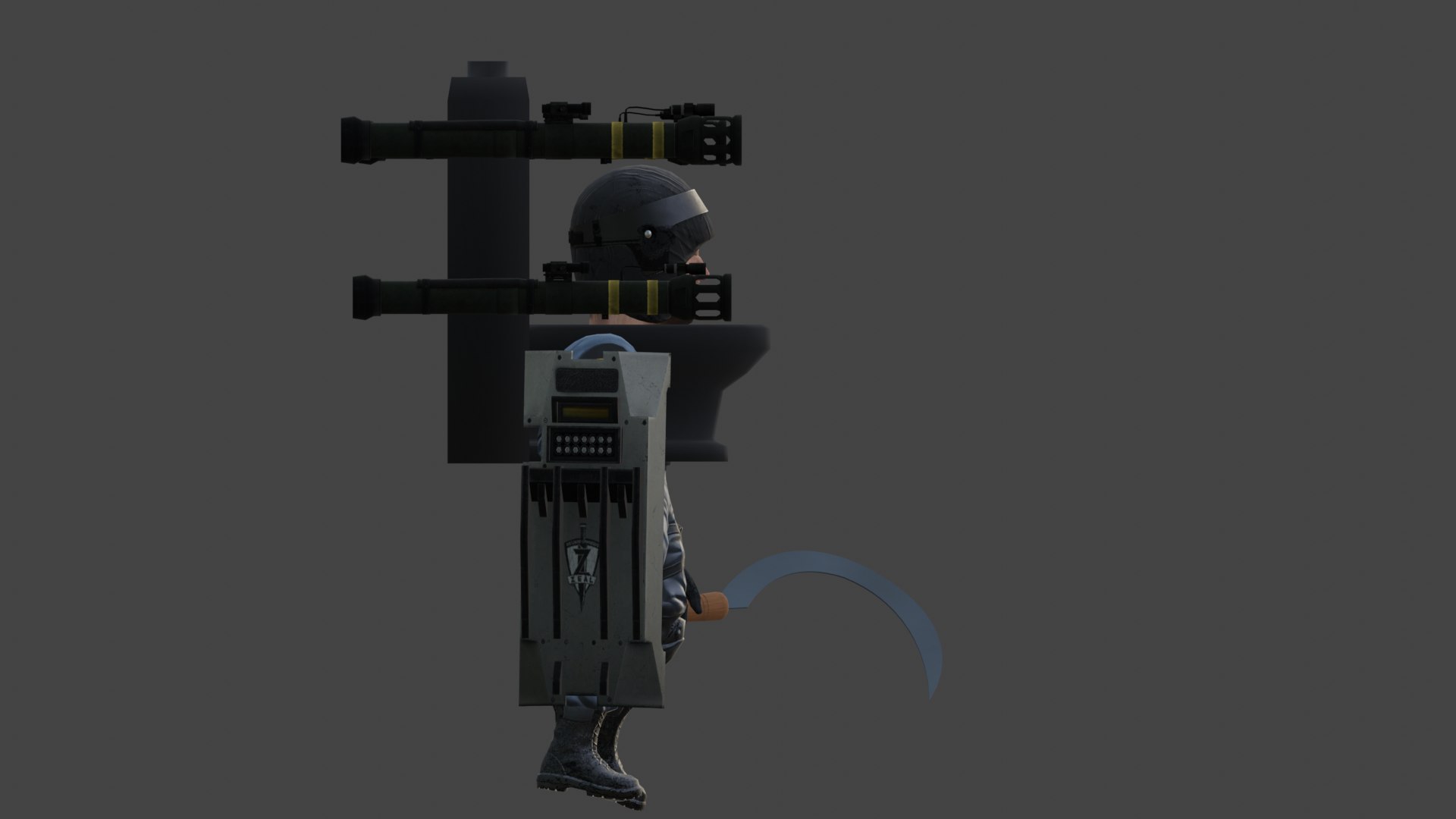 Swat Mutant Police Toilet 3D - TurboSquid 2270594