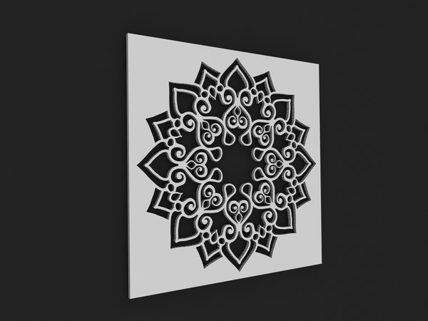 3D mandala cnc - TurboSquid 1455114