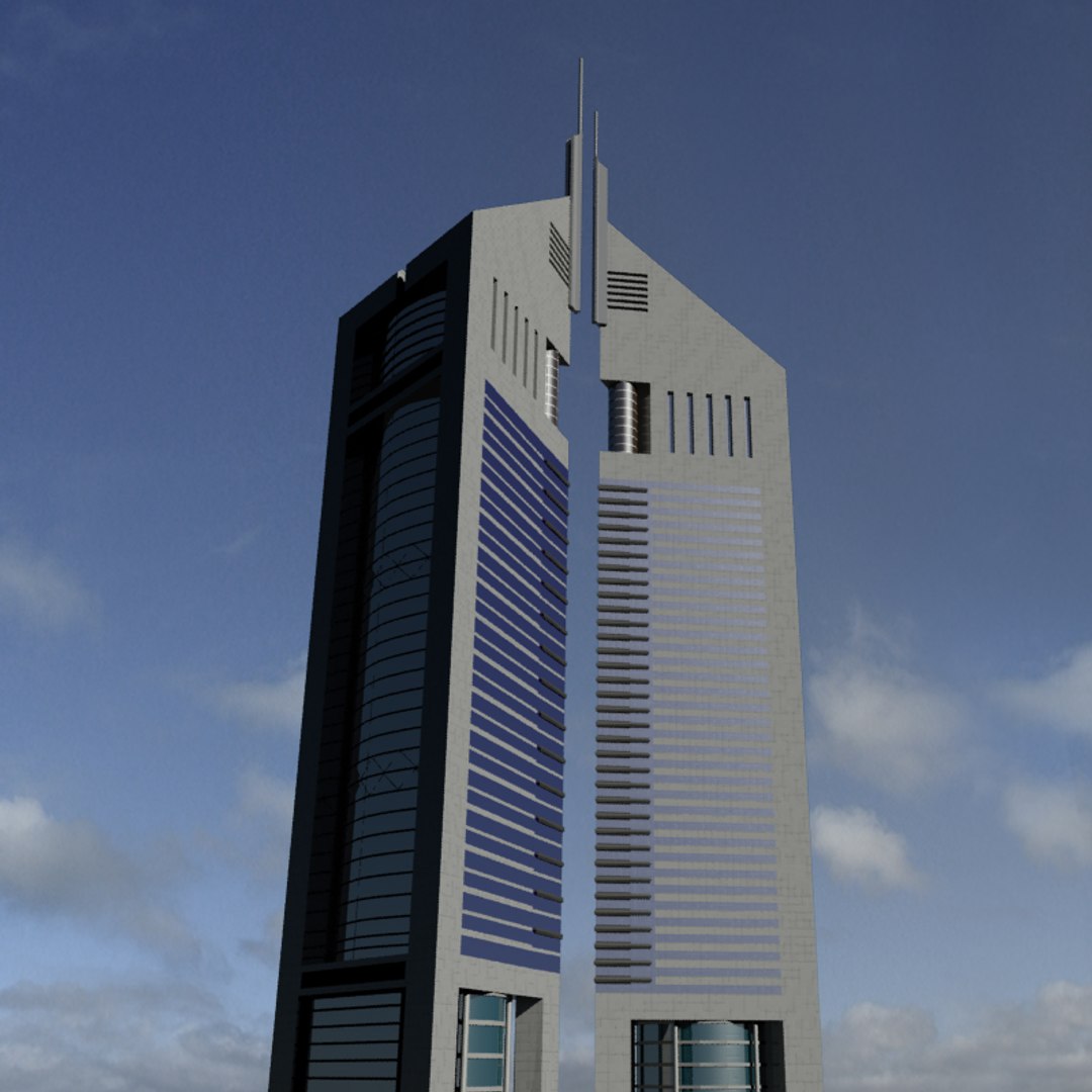3d Twin Towers Emirates Model