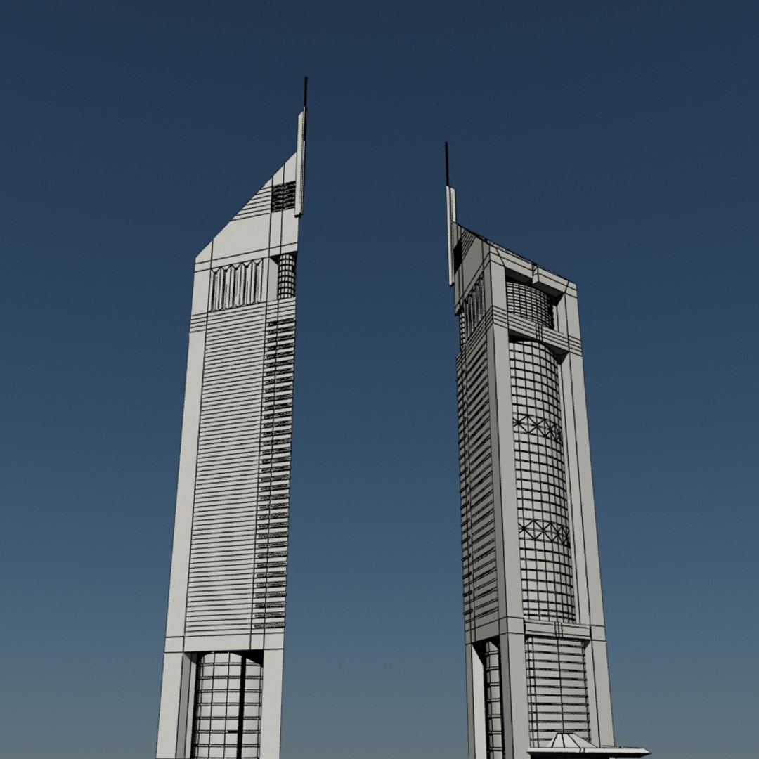 3d Twin Towers Emirates Model