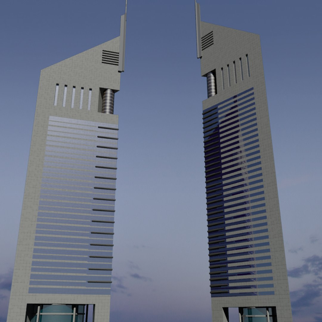 3d Twin Towers Emirates Model