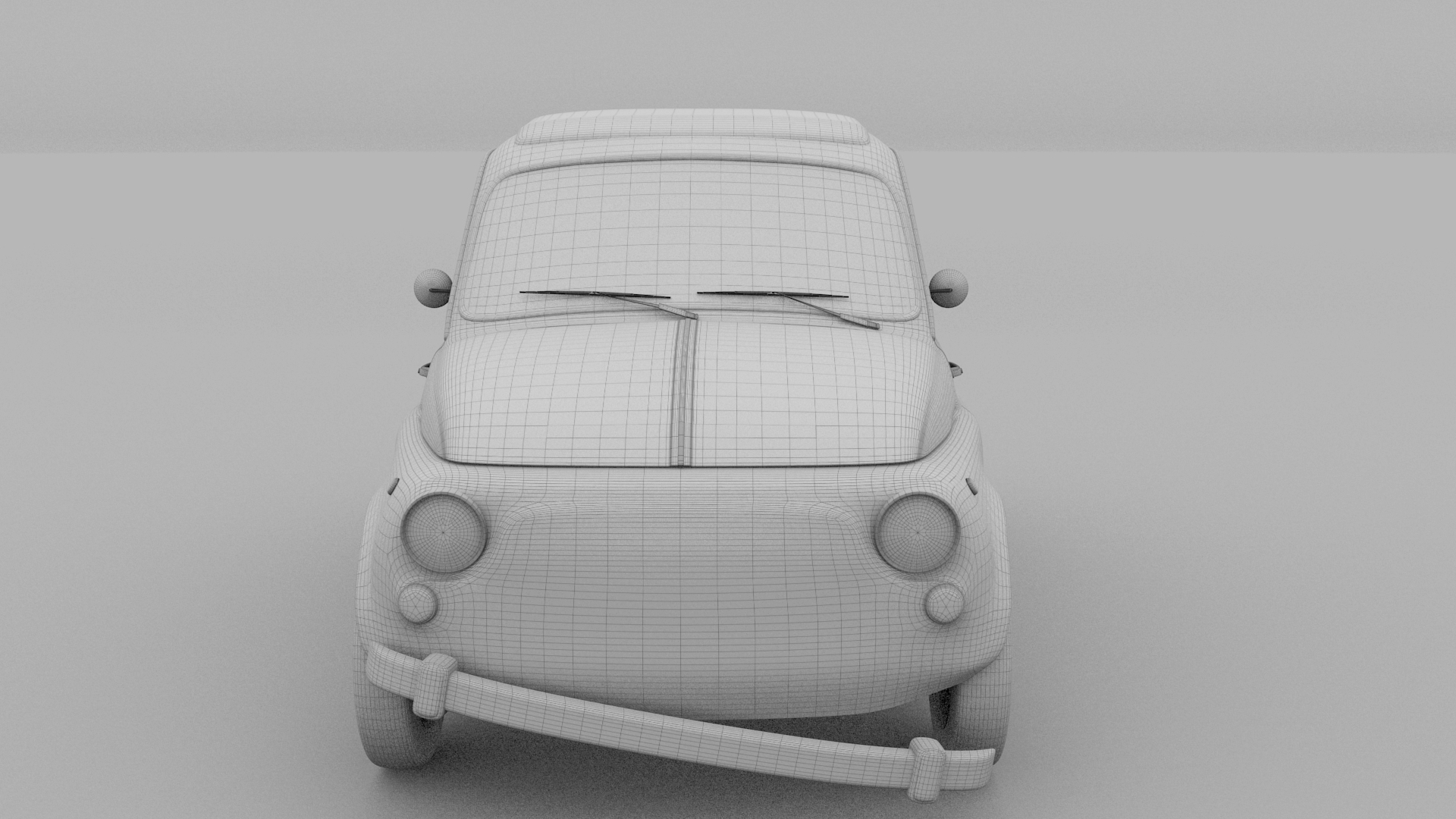 Rusty 1957 Fiat 500 3d Obj