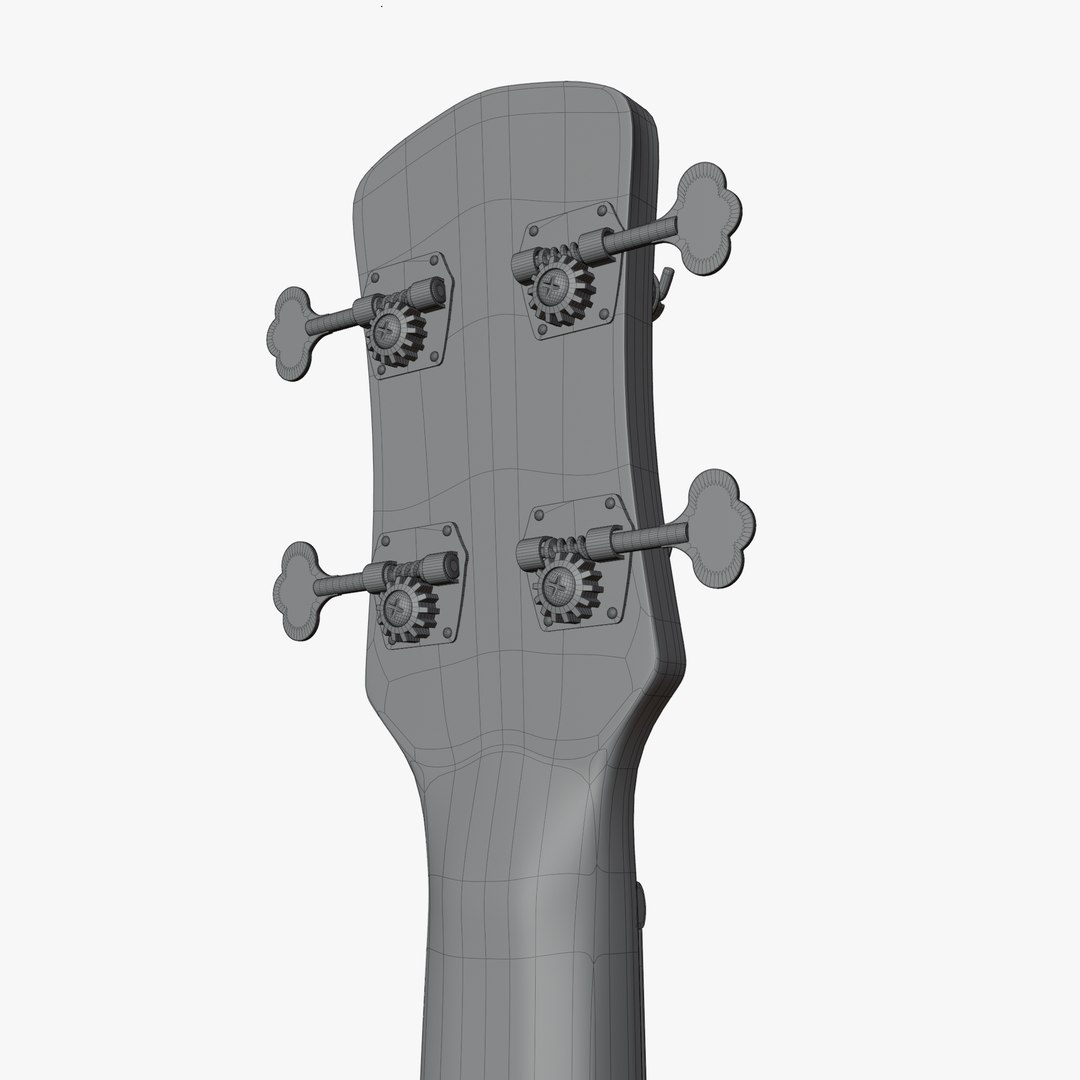 3D Acoustic Bass Guitar PBR - TurboSquid 2357878