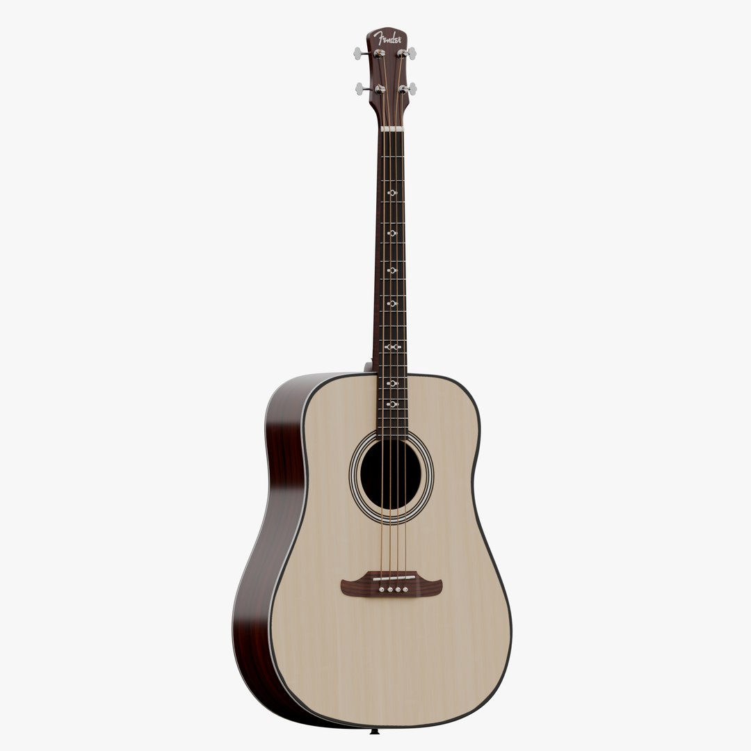 3D Acoustic Bass Guitar PBR - TurboSquid 2357878