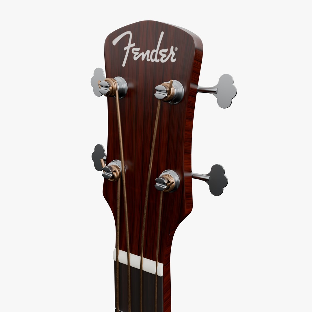 3D Acoustic Bass Guitar PBR - TurboSquid 2357878
