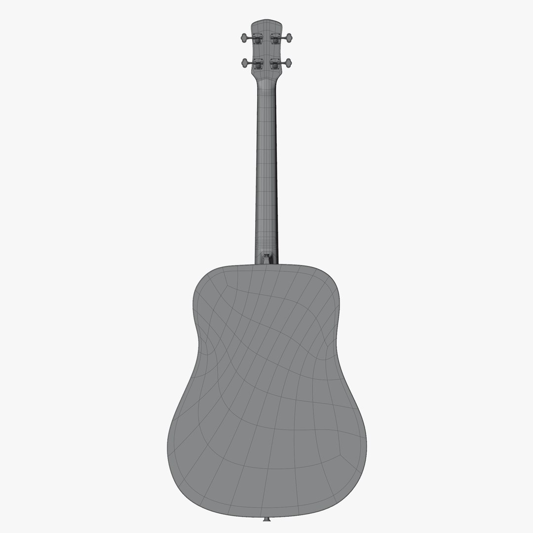 3D Acoustic Bass Guitar PBR - TurboSquid 2357878