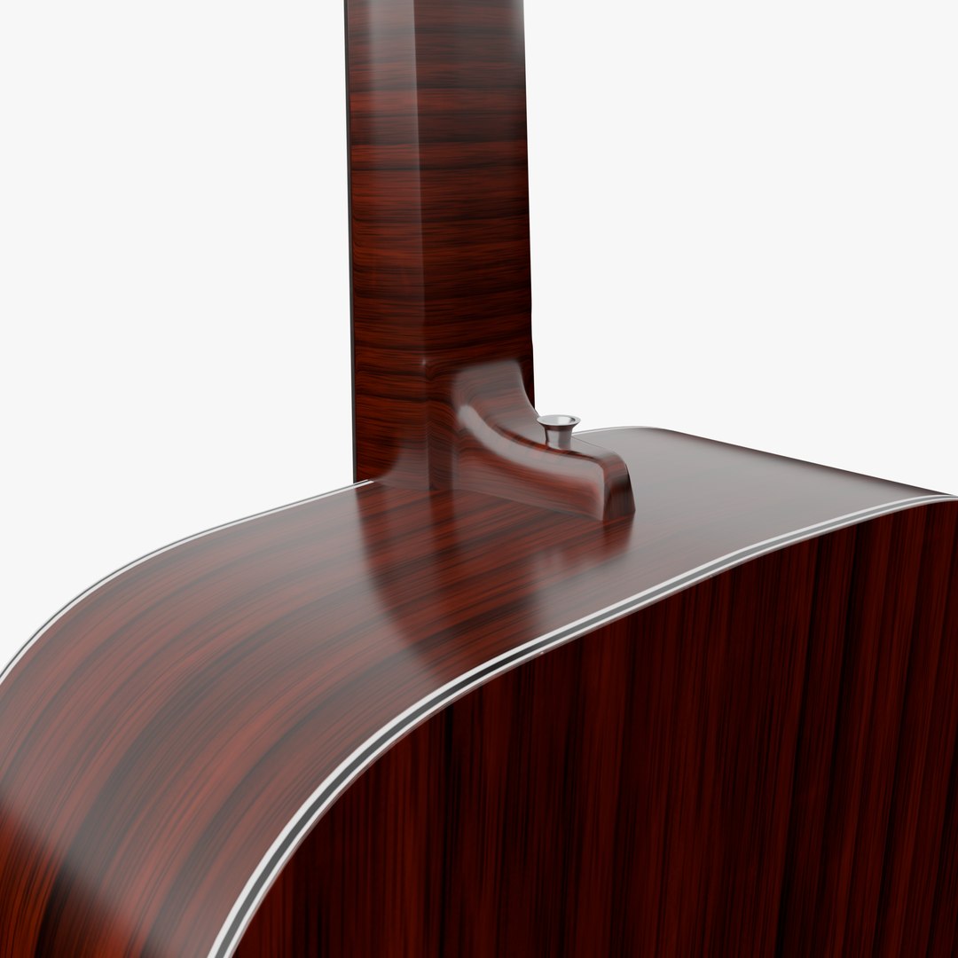 3D Acoustic Bass Guitar PBR - TurboSquid 2357878