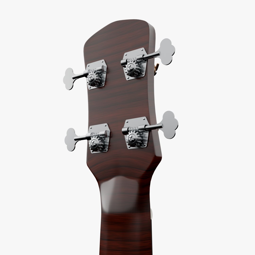 3D Acoustic Bass Guitar PBR - TurboSquid 2357878