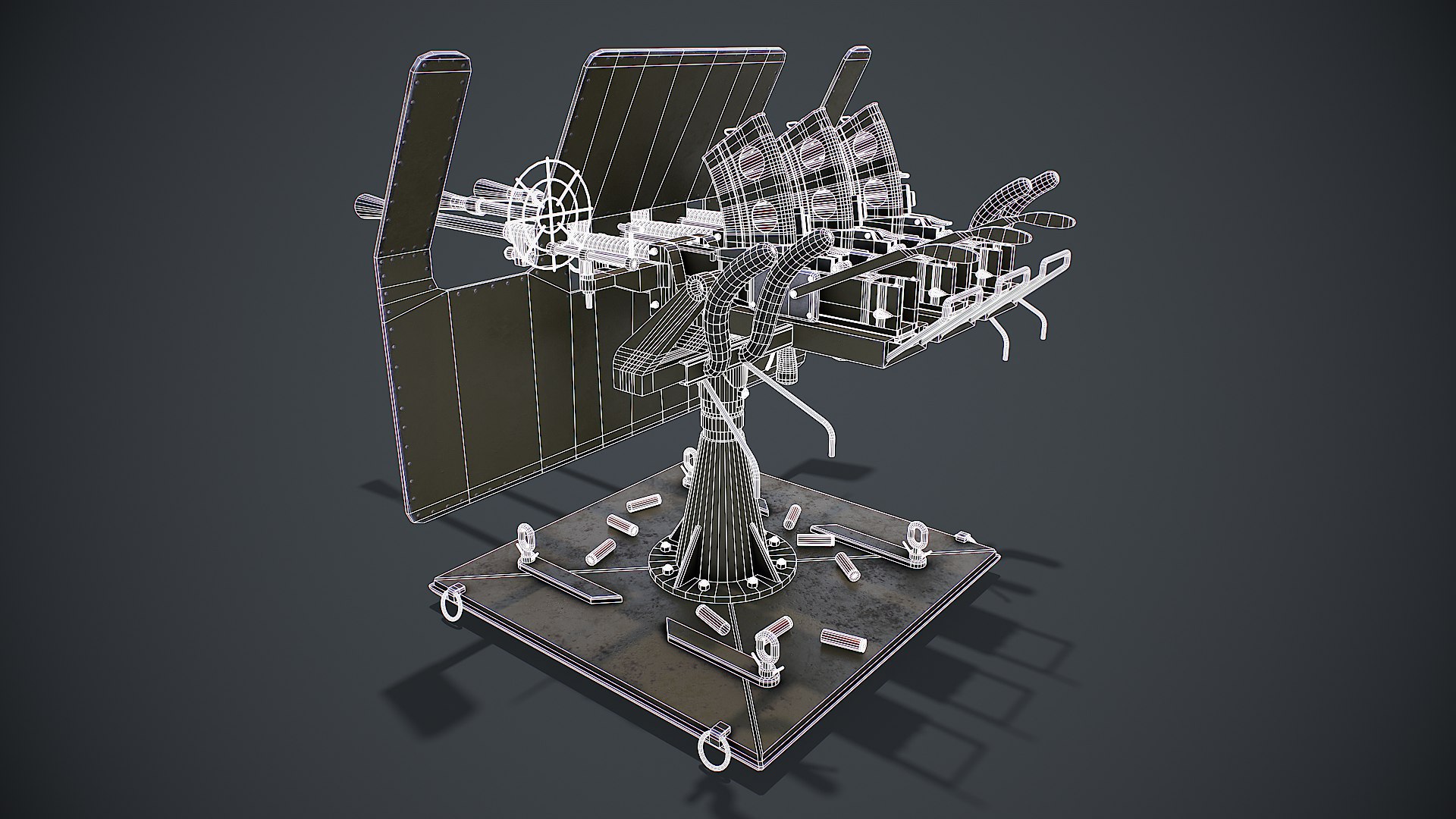 Machine Gun Turret 3D model - TurboSquid 2117653