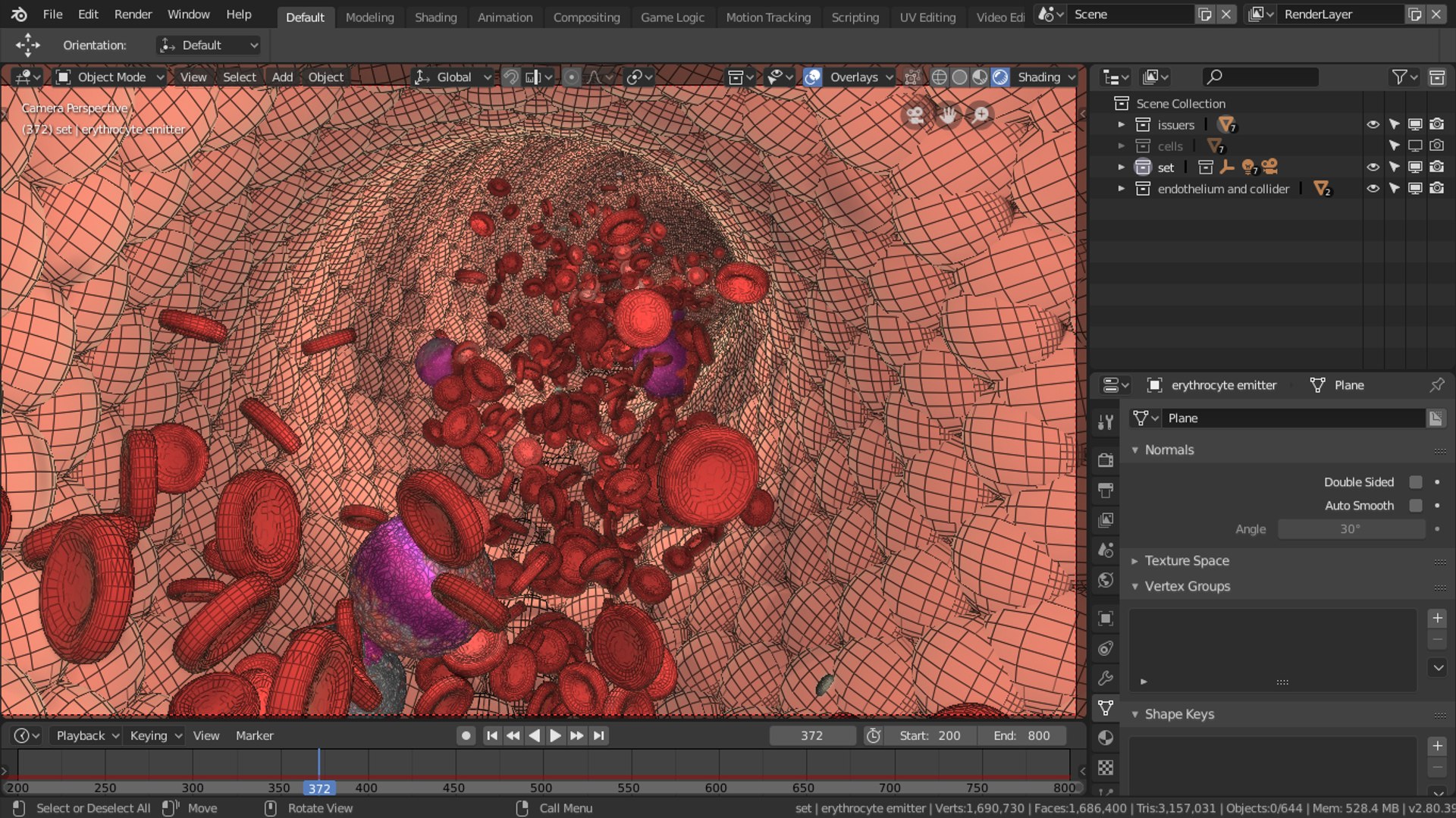 3D Bloodstream Blood Cells Model - TurboSquid 1367773