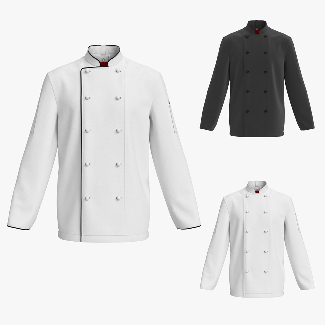 Chef Jacket Collection model - TurboSquid 2149427