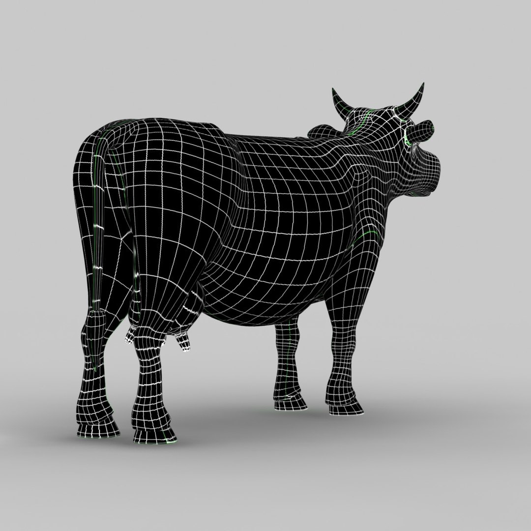 3d cow animation