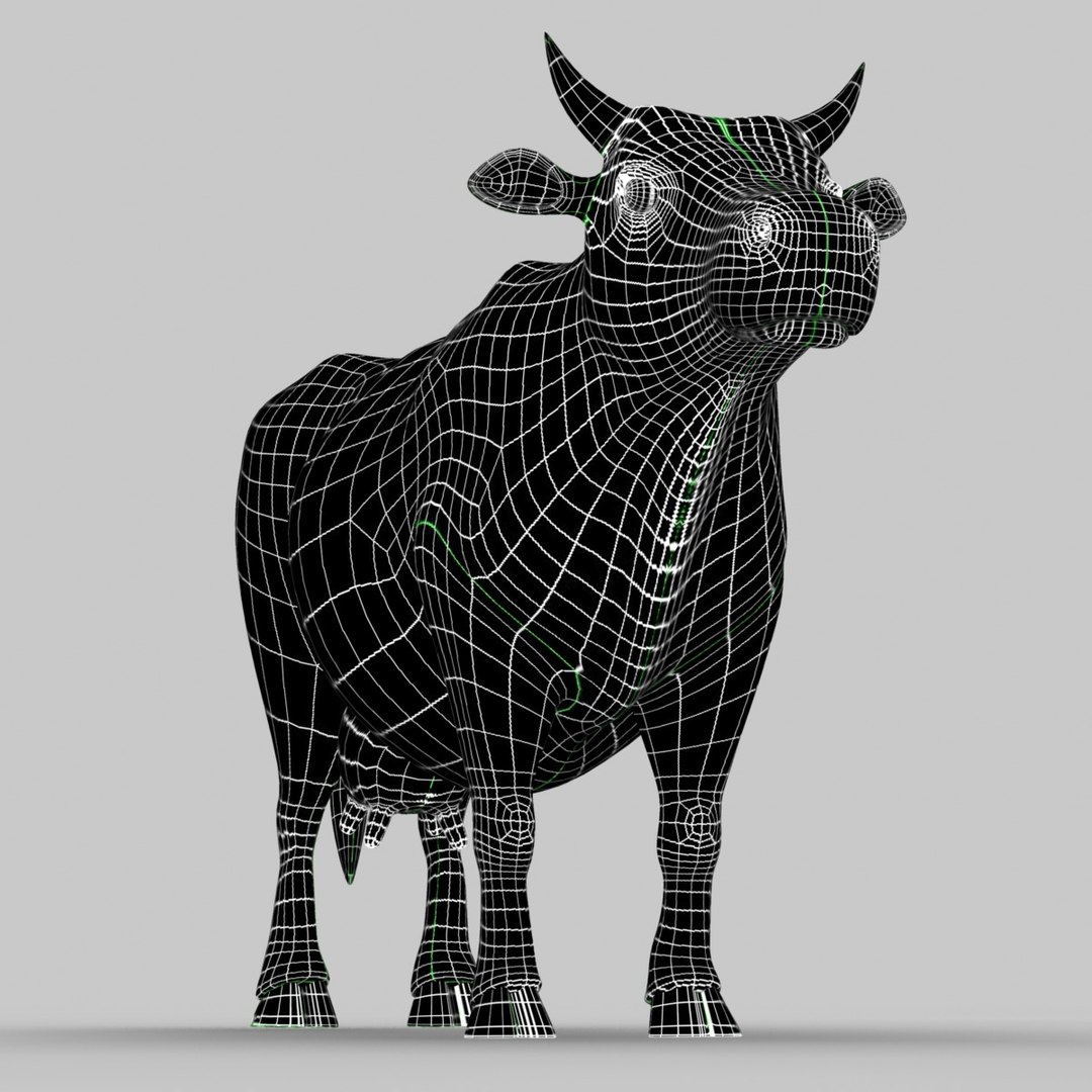 3d cow animation
