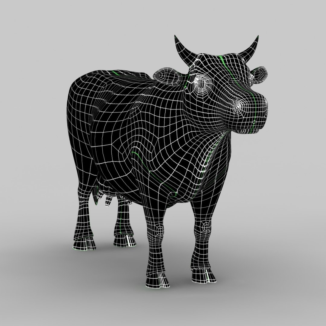 3d cow animation