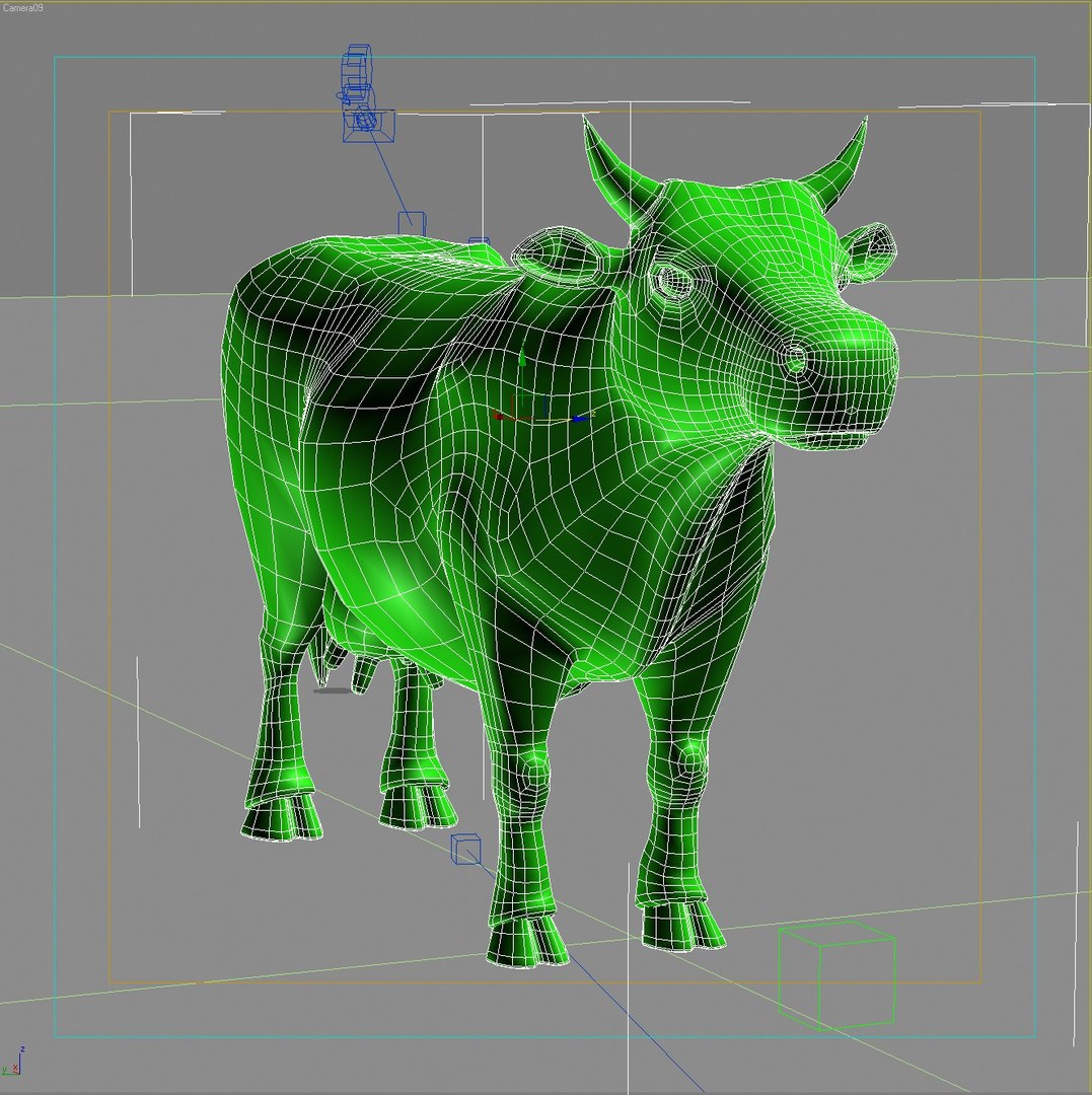 3d cow animation