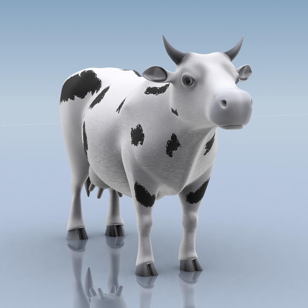 3d cow animation