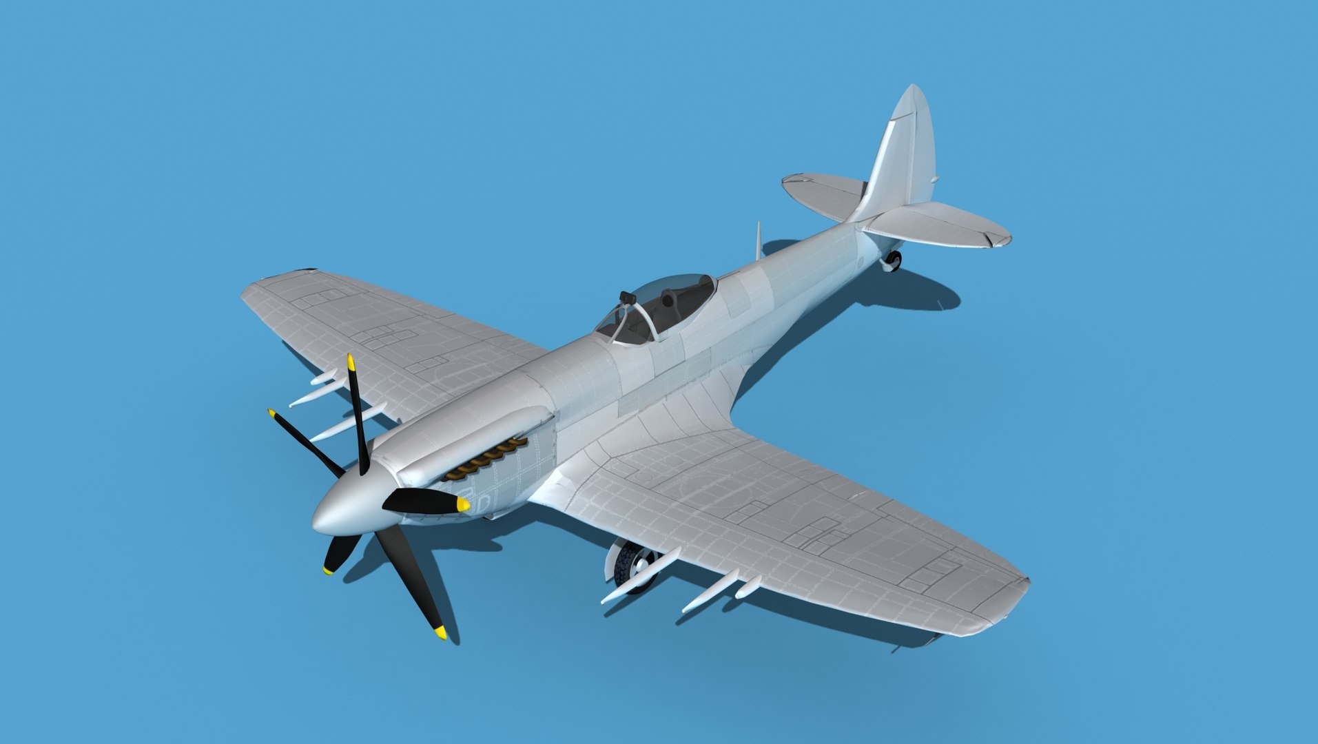 Supermarine Spitfire Mk XVIII V00 3D Model - TurboSquid 1925705