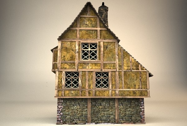 3d medieval house model