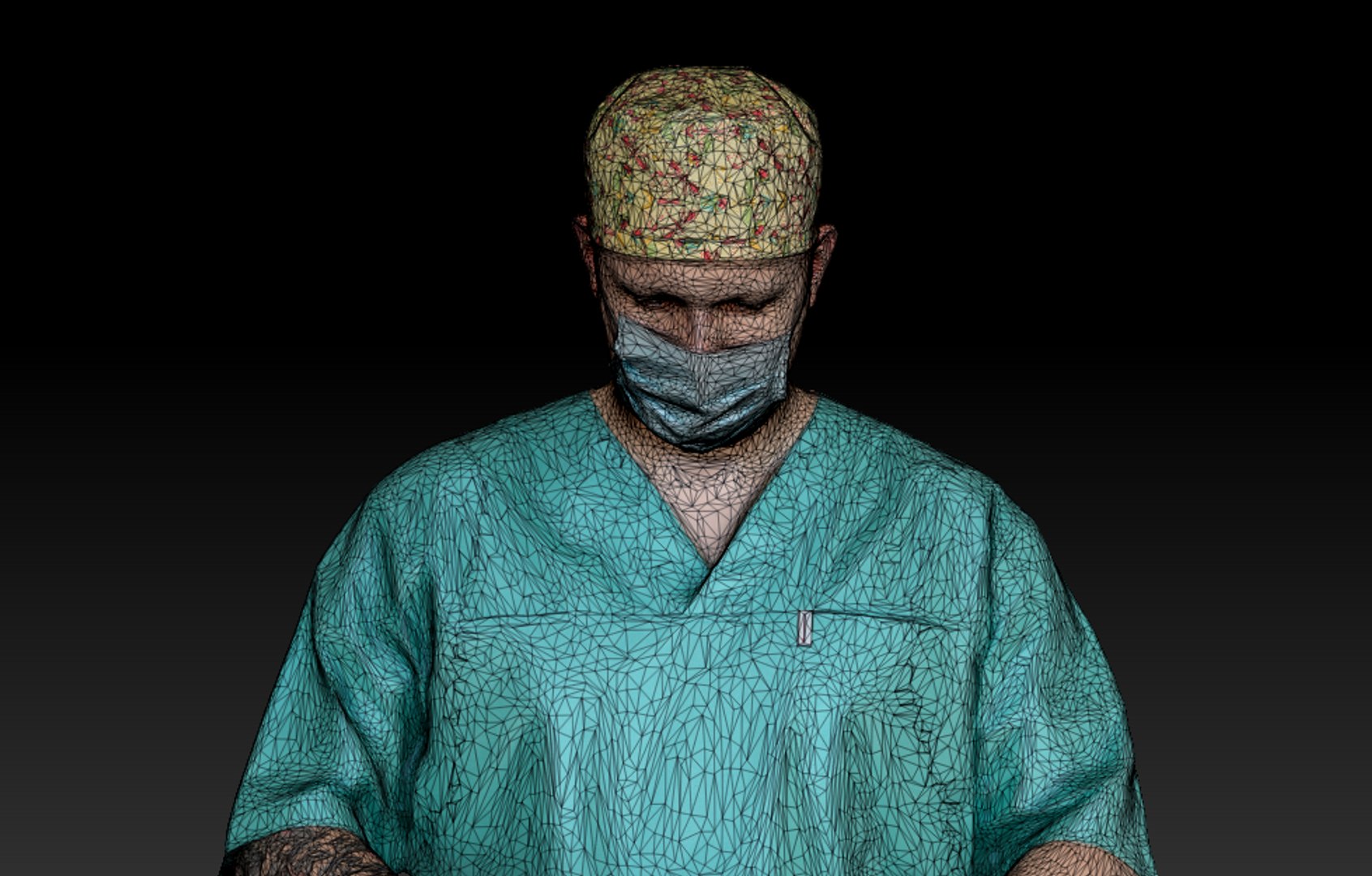 3D handsome man uniform surgeon - TurboSquid 1486036