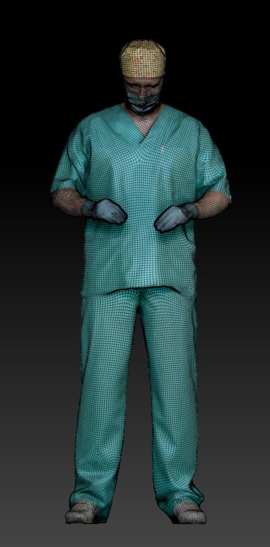 3D handsome man uniform surgeon - TurboSquid 1486036