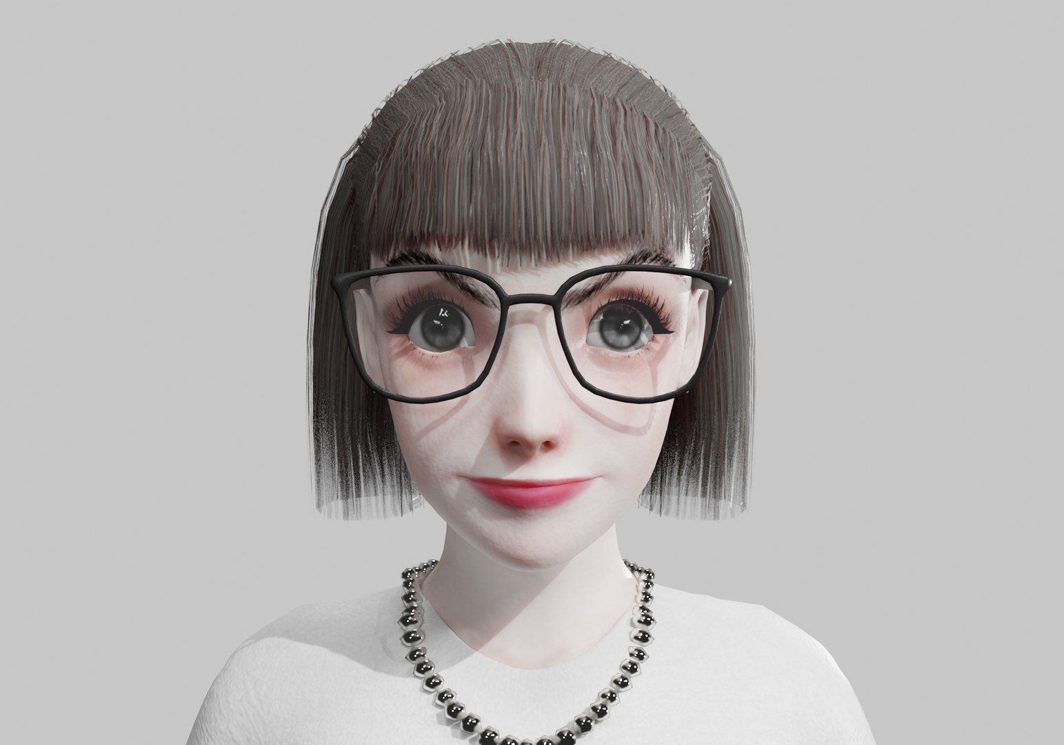 Cute Cool Woman V24841 3D Model - TurboSquid 2282563