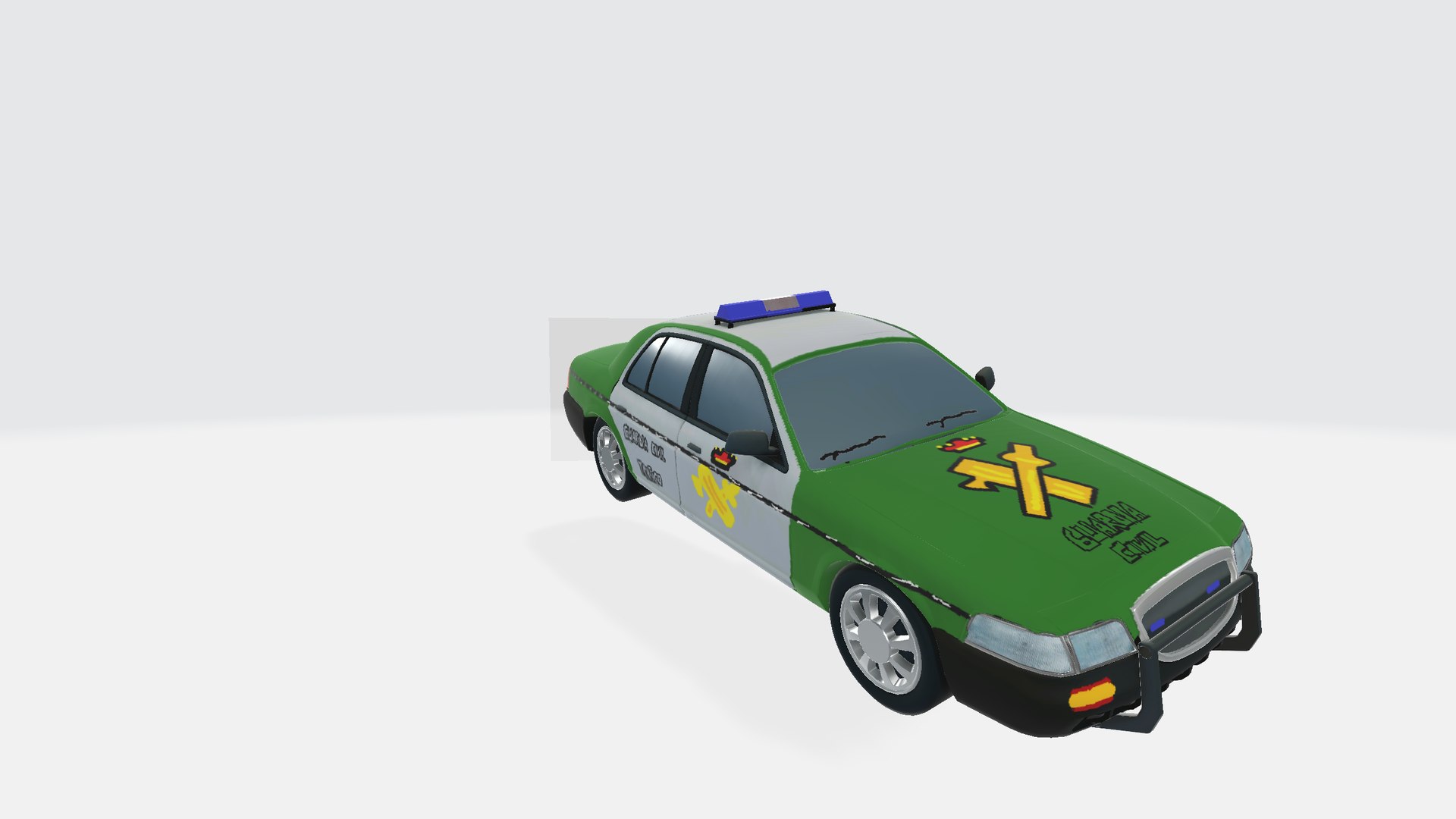 Post Punk Police Car Model - TurboSquid 1494326
