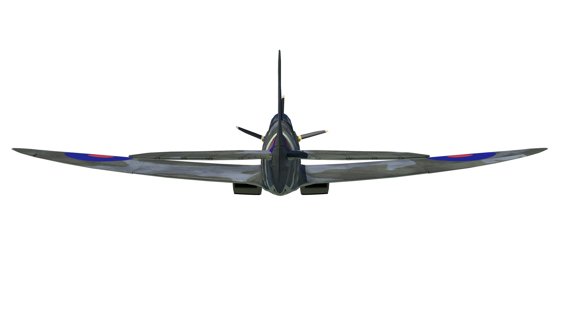 British WWII Spitfire Fighter Spitfire British Piston Fighter Model ...
