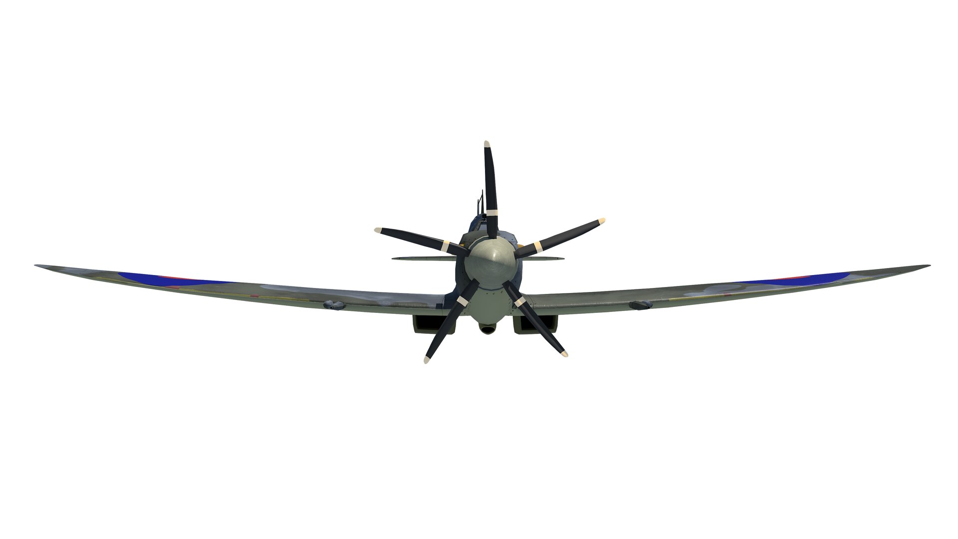 British WWII Spitfire Fighter Spitfire British Piston Fighter Model ...