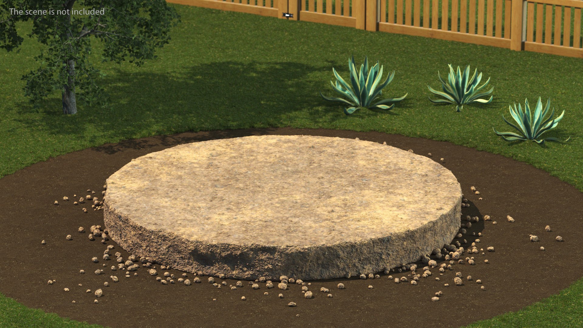 3D model Round Soil Ground Cross Section - TurboSquid 2003907