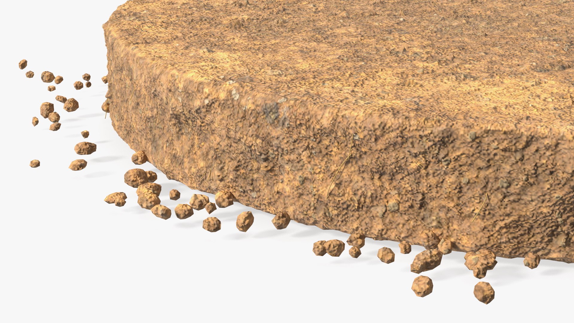 3D model Round Soil Ground Cross Section - TurboSquid 2003907