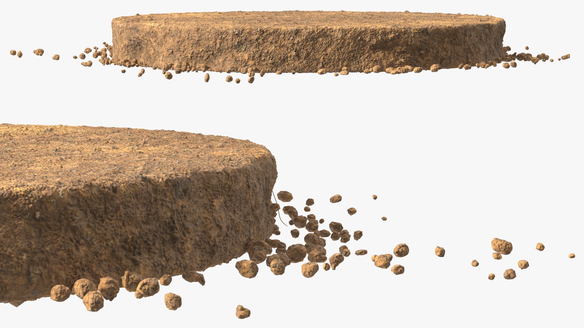 3D model Round Soil Ground Cross Section - TurboSquid 2003907