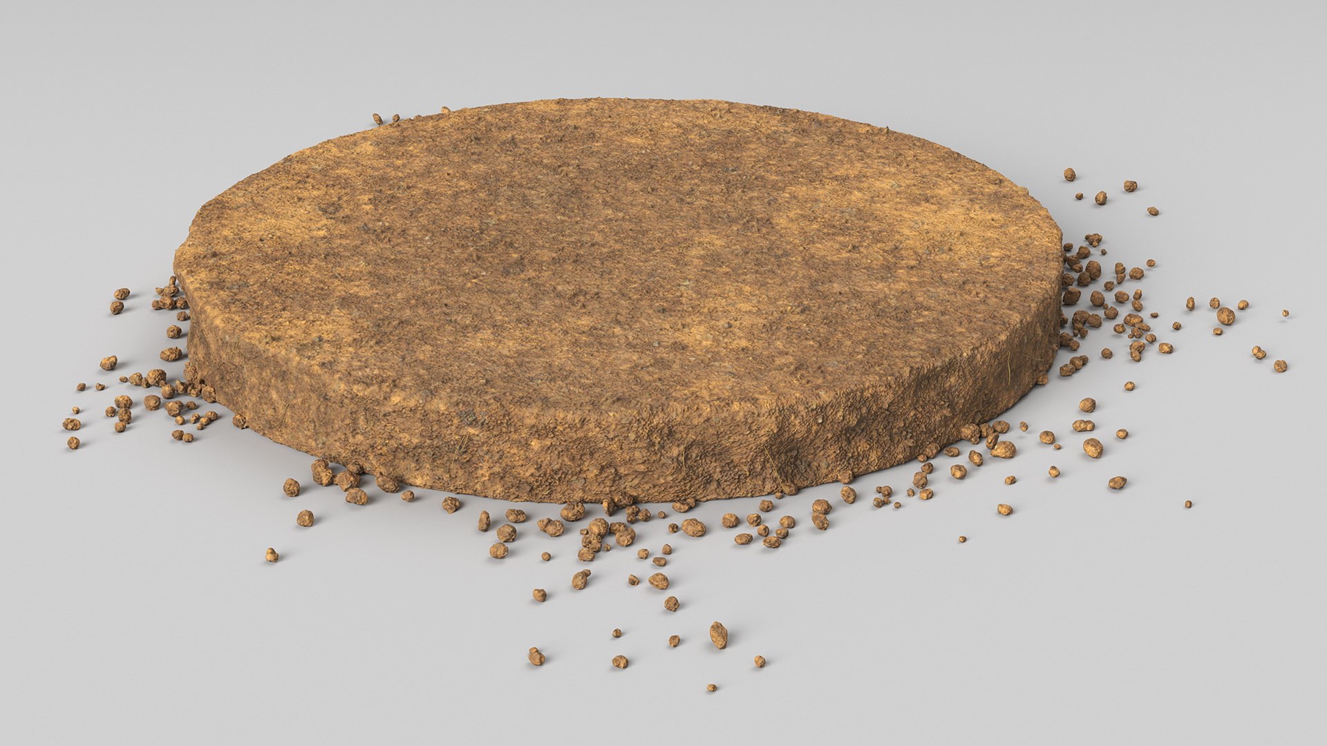 3D model Round Soil Ground Cross Section - TurboSquid 2003907