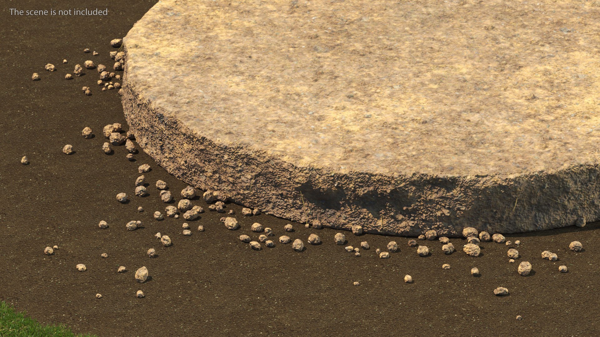3D model Round Soil Ground Cross Section - TurboSquid 2003907