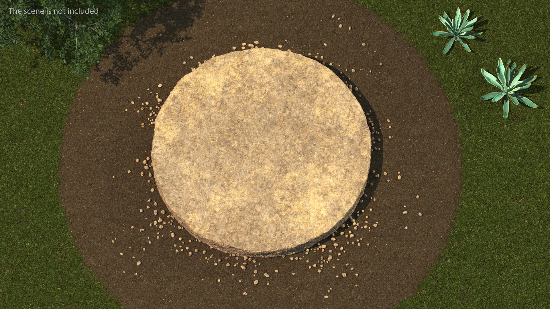 3D model Round Soil Ground Cross Section - TurboSquid 2003907