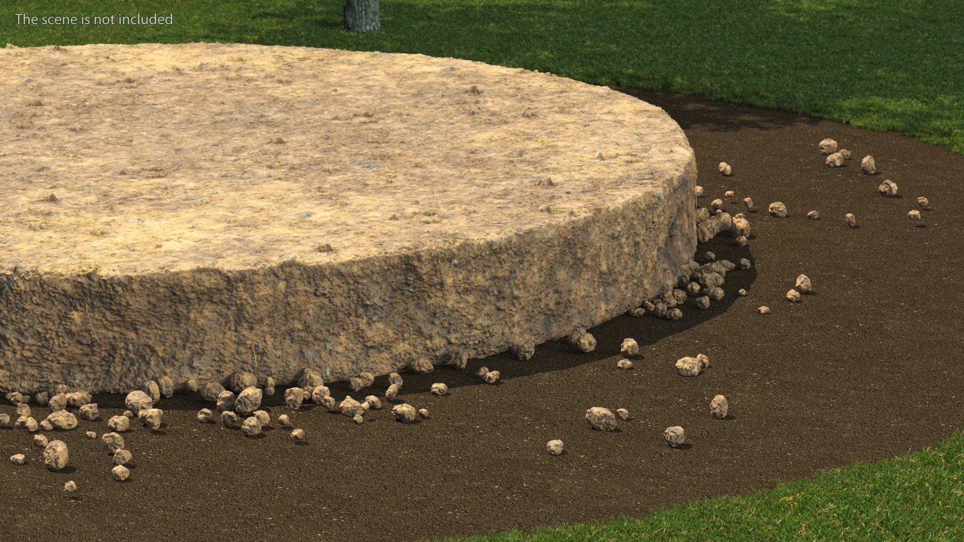 3D model Round Soil Ground Cross Section - TurboSquid 2003907