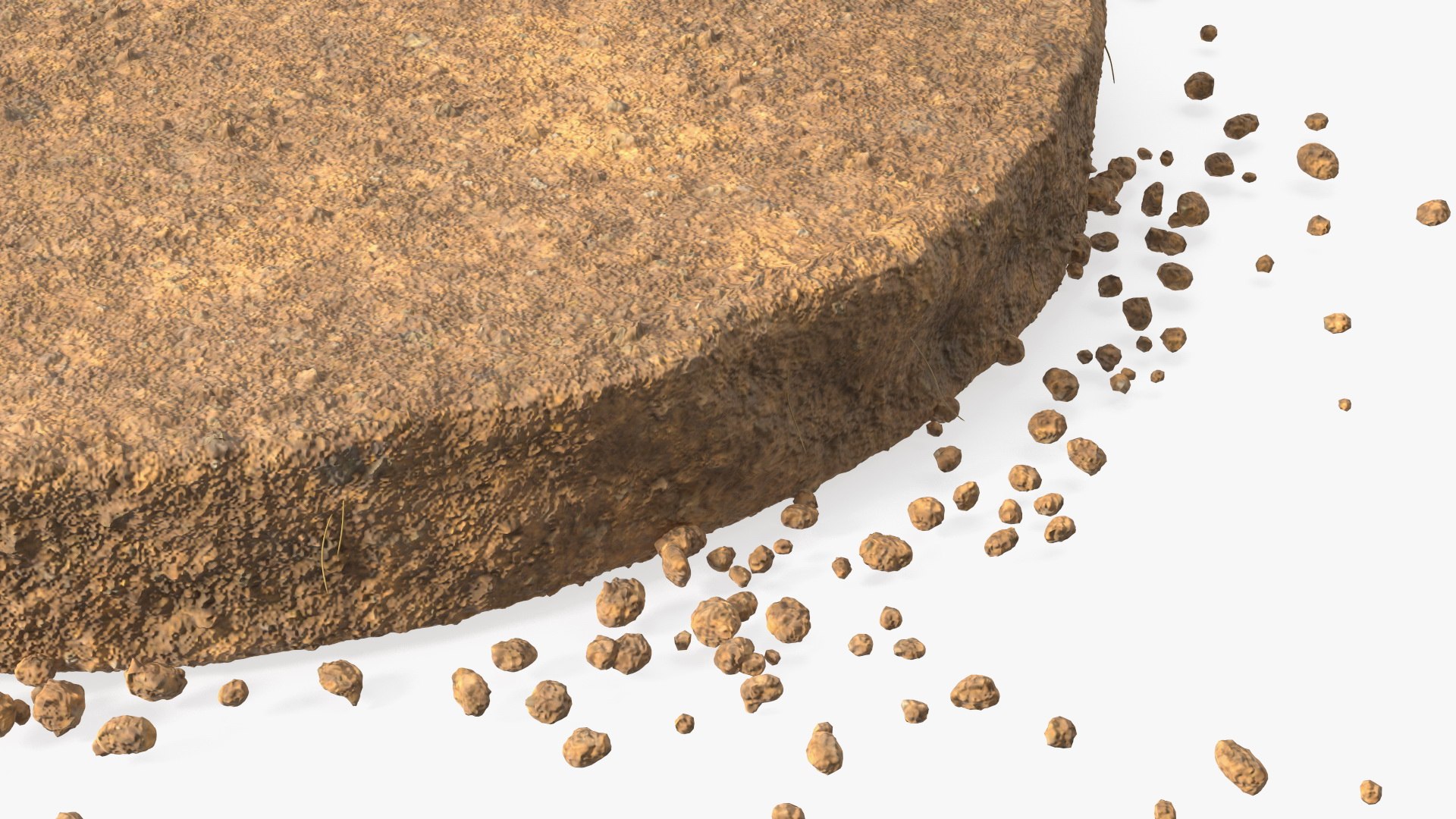 3D model Round Soil Ground Cross Section - TurboSquid 2003907