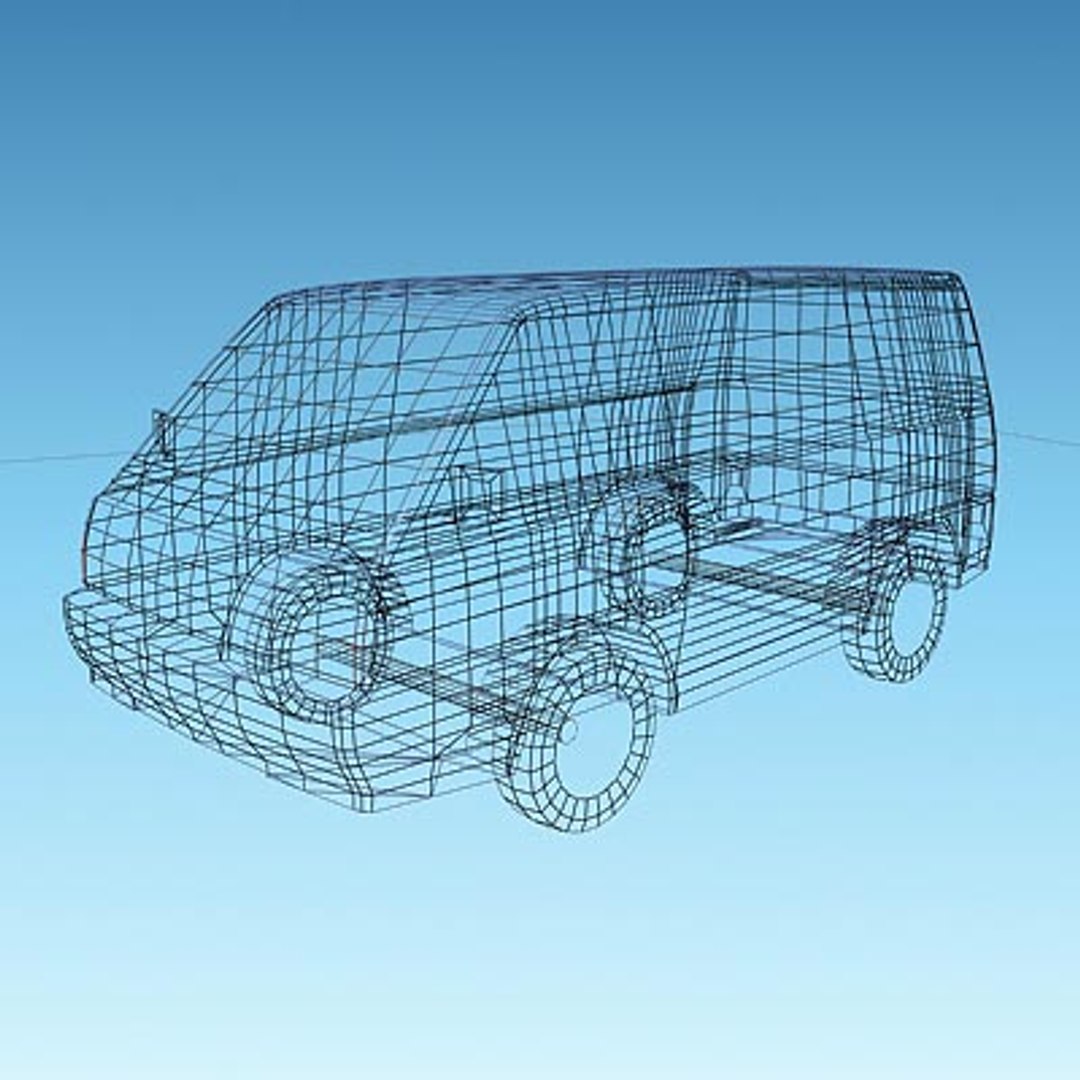 Low-poly Mitsubishi L300 3d Max