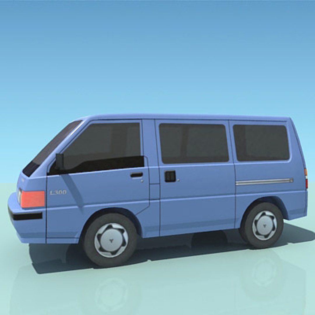 Low-poly Mitsubishi L300 3d Max