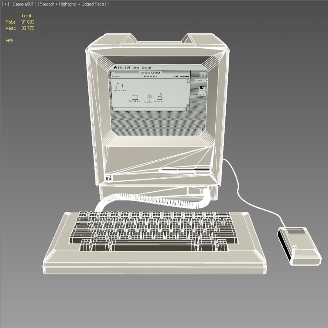 3d Model Of Old Computer