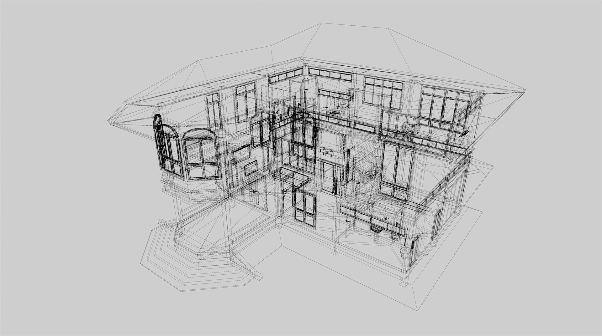 Colonial Style House 3D Model - TurboSquid 1928761