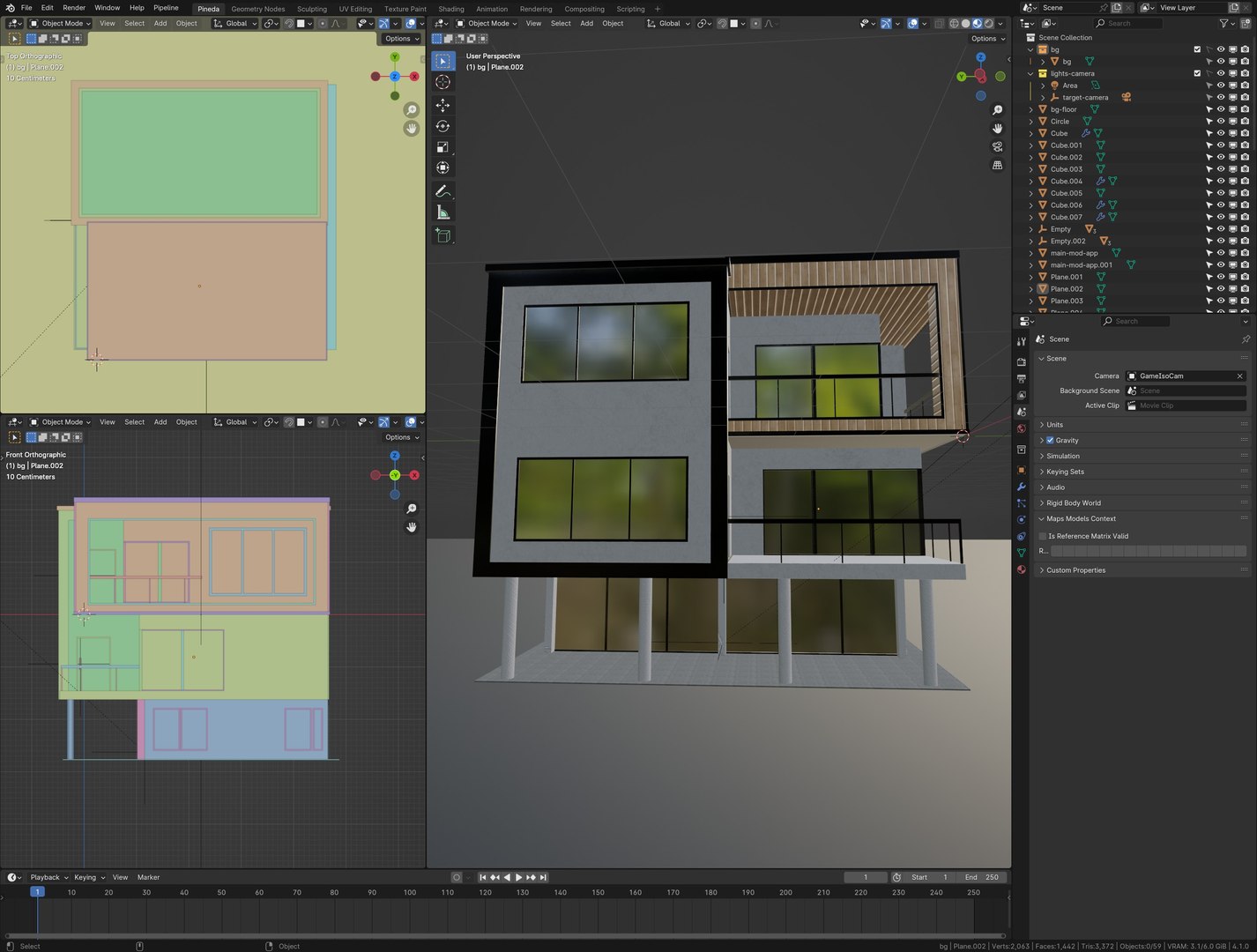 3D Model Isometric Modern Home - TurboSquid 2215513